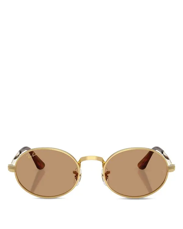 Ray-ban Oval Sunglasses - Gold/brown