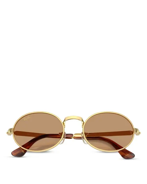 Ray-ban Oval Sunglasses - Gold/brown