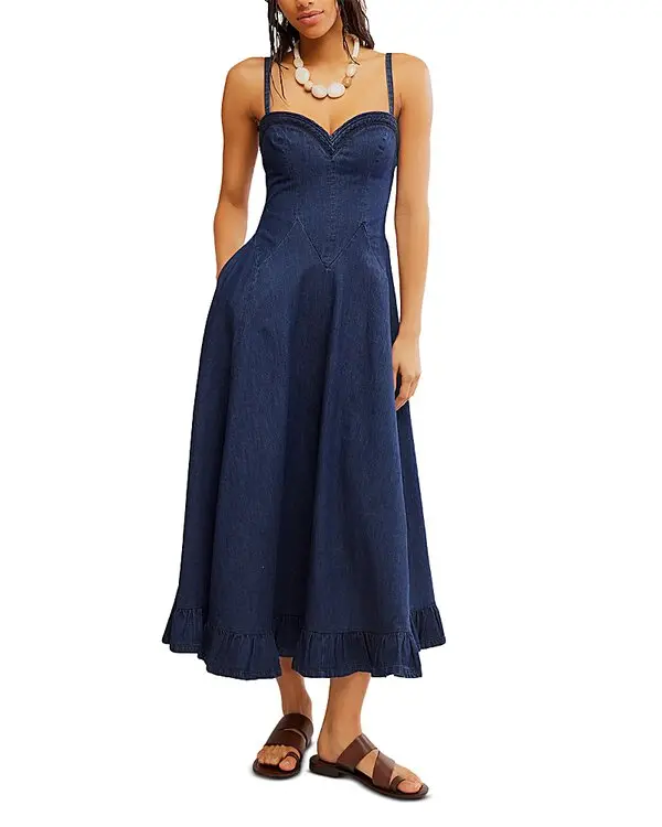 Free People Another Season Midi Dress - Rinse