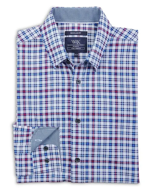 WRK Regular Fit Large Check Performance Dress Shirt