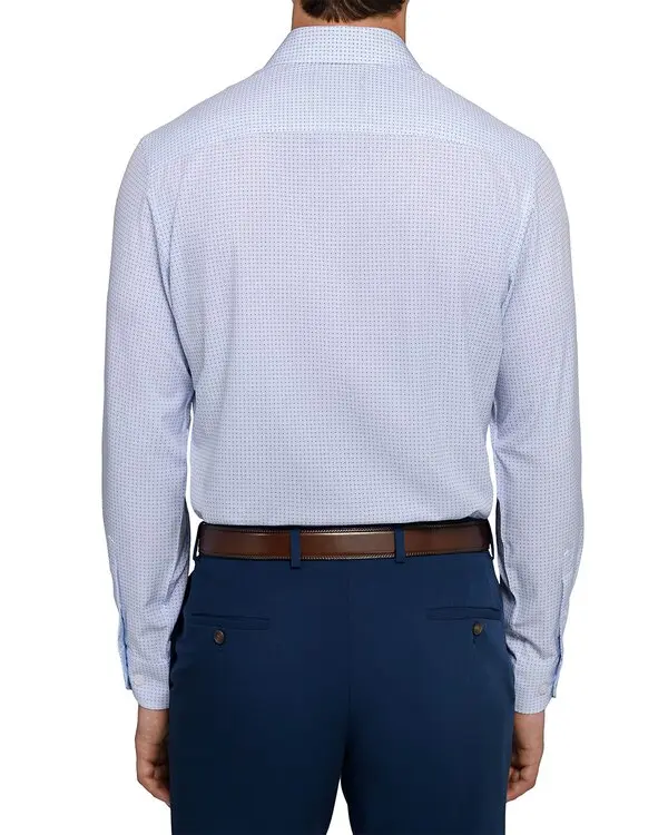 WRK Slim Fit Interlocked Geo Performance Dress Shirt