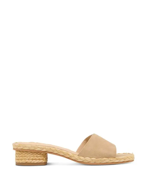 Dolce Vita Dixi Suede Espadrille Slide Sandals - Camel Suede