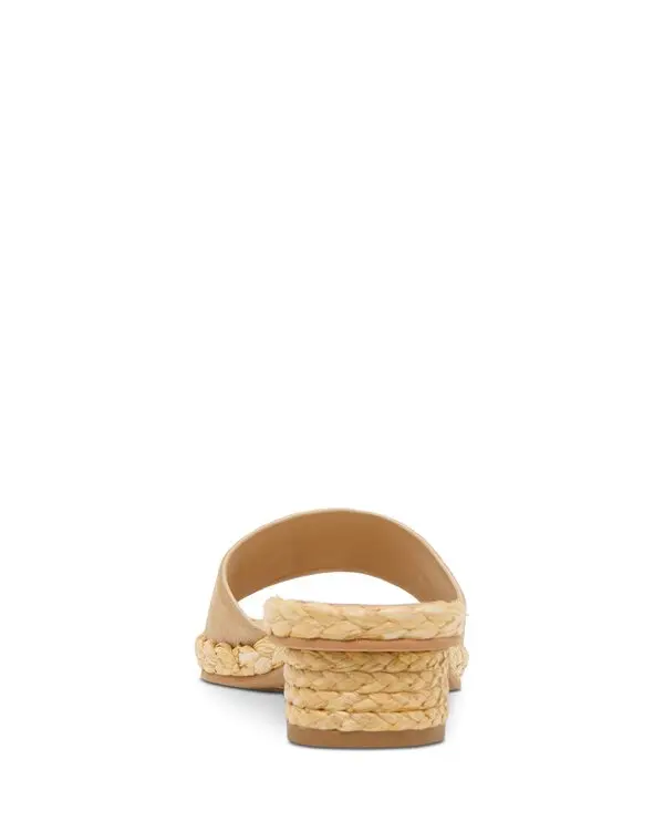 Dolce Vita Dixi Suede Espadrille Slide Sandals - Camel Suede