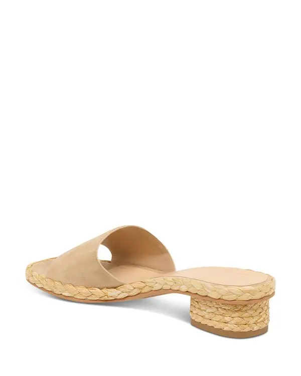 Dolce Vita Dixi Suede Espadrille Slide Sandals - Camel Suede