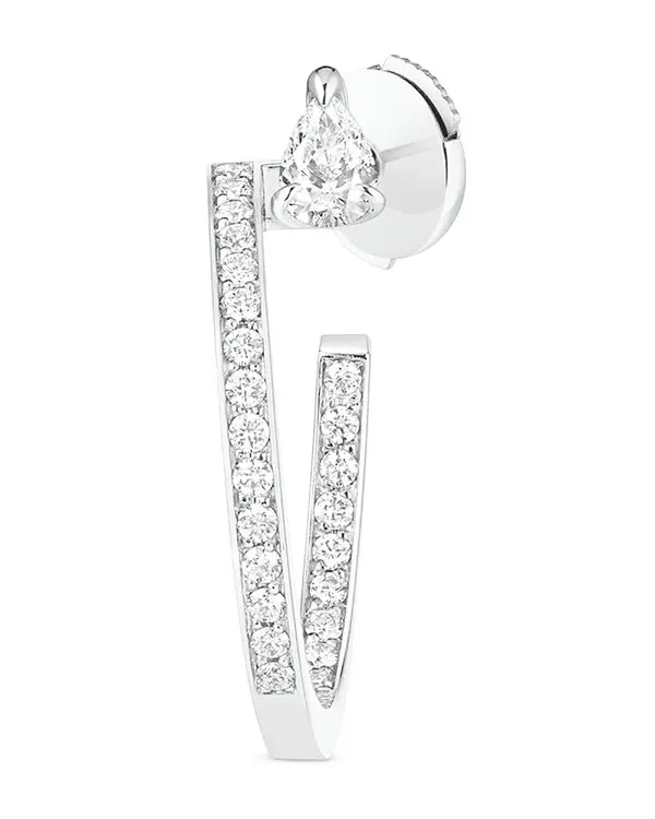 REPOSSI 18k Diamond Drop Right Single Earring - White Gold