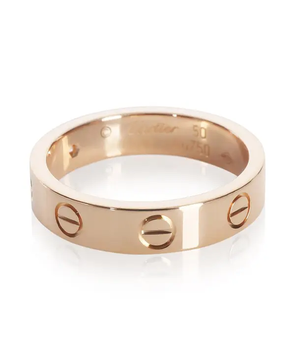 CARTIER Small Love 18k Rose Gold Ring - Pink