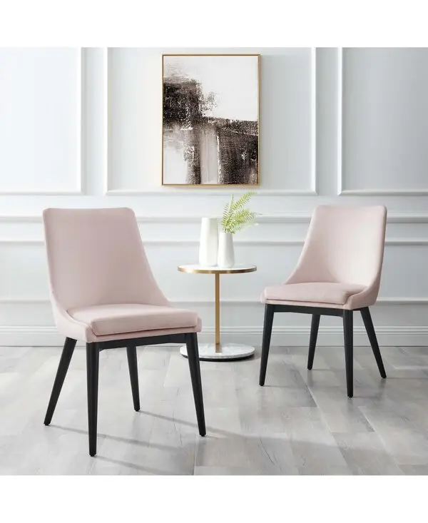MODWAY Viscount Performance Velvet Dining Chair - Pink