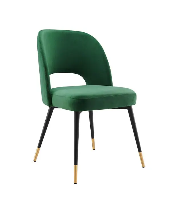 MODWAY Rouse Performance Velvet Dining Side Chair - Emerald