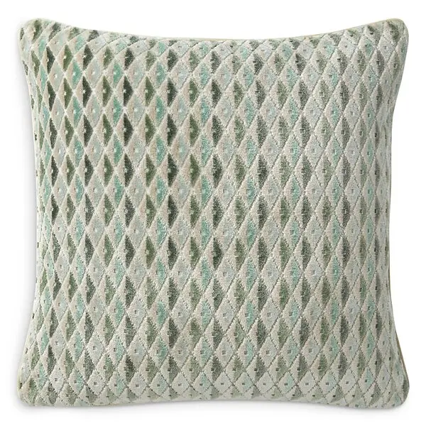 YVES DELORME Sculpted Velvet Decorative Pillow, 18 X 18 - Aqua