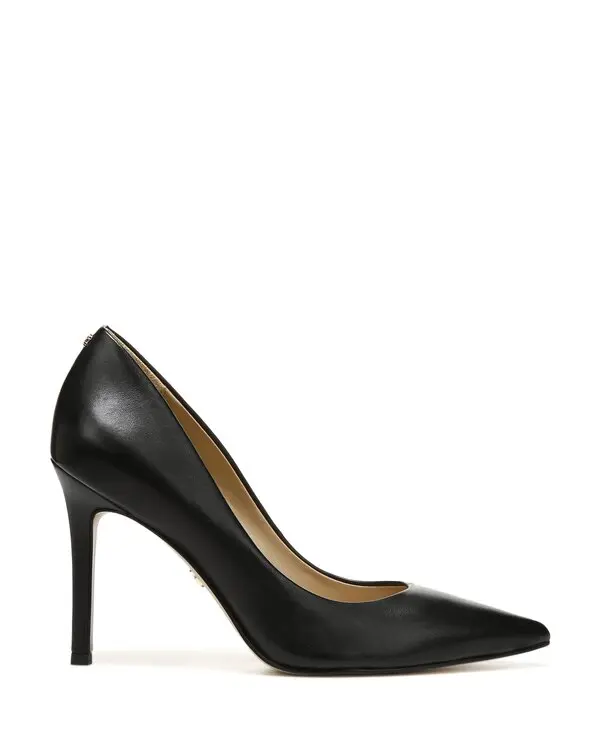 Sam Edelman Hazel Leather Pumps - Black Leather