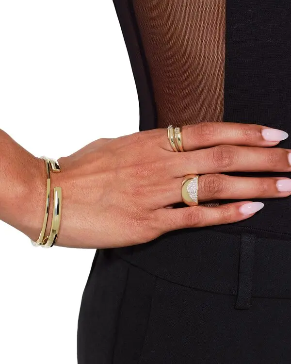 Lana Jewelry 14k Yellow Diamond Bubble Ring