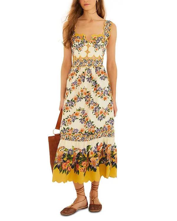 Farm Rio Striped Maxi Dress