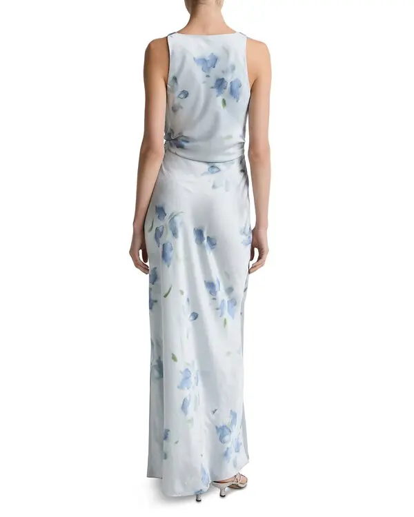 Vince Petal Blur Twist Shoulder Dress