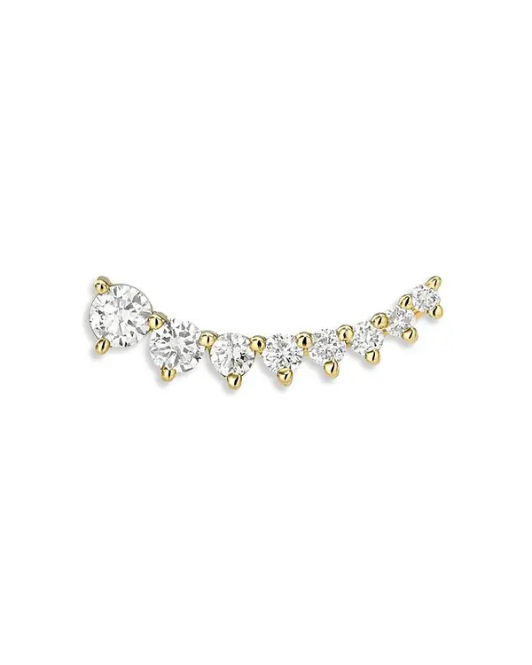 ZOE LEV 14k Yellow Lab Grown Diamond Left Ear Crawler - Gold