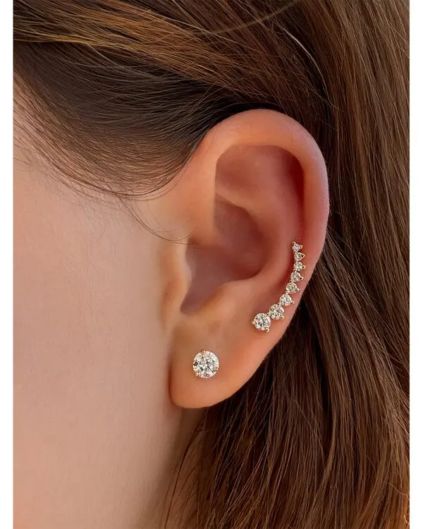 ZOE LEV 14k Yellow Lab Grown Diamond Left Ear Crawler
