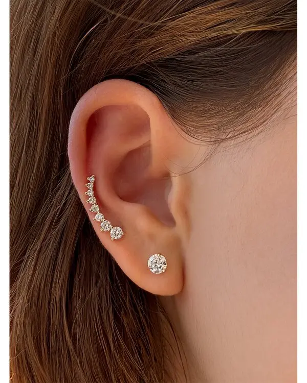 ZOE LEV 14k Yellow Lab Grown Diamond Right Ear Crawler