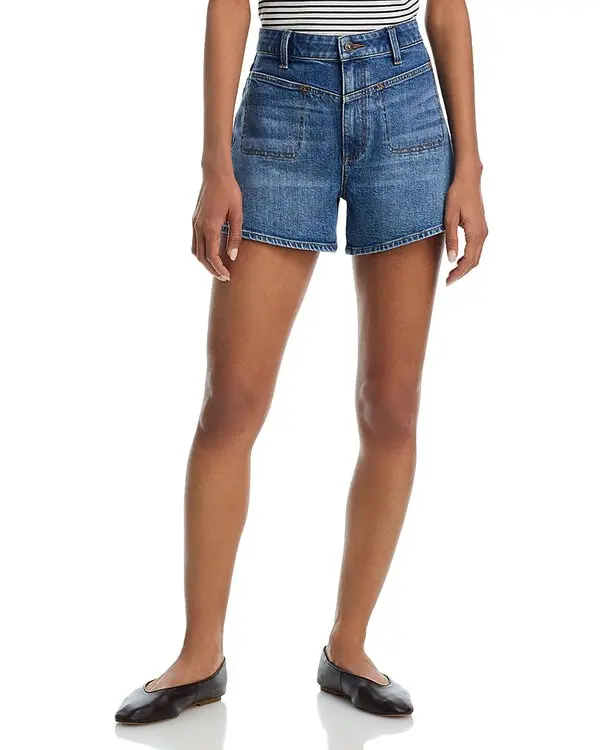 Paige Dani Front Yoke Denim Shorts