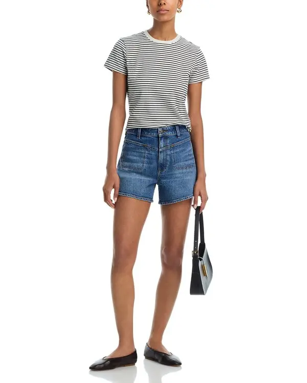 Paige Dani Front Yoke Denim Shorts