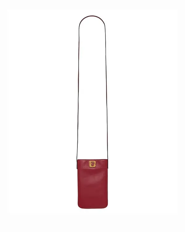 Gerard Darel Leather Phone Crossbody - Red