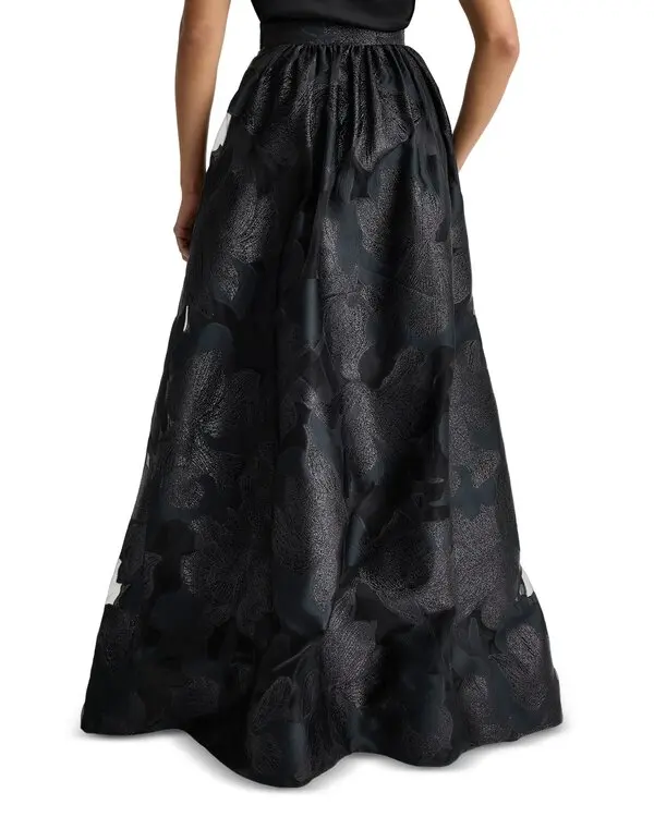 St. John Floral Burnout Organza Skirt