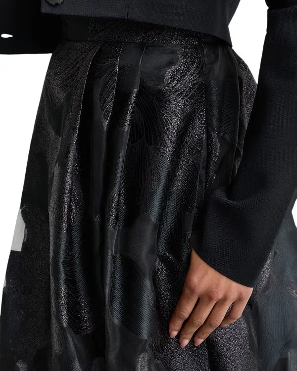 St. John Floral Burnout Organza Skirt