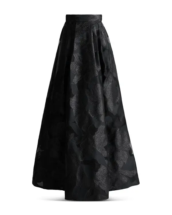 St. John Floral Burnout Organza Skirt
