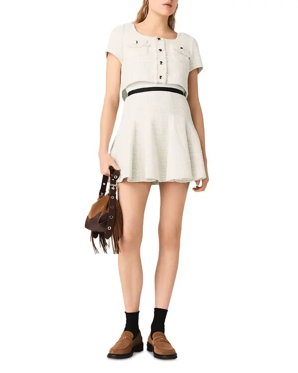 Maje 2-in-1 Tweed Dress