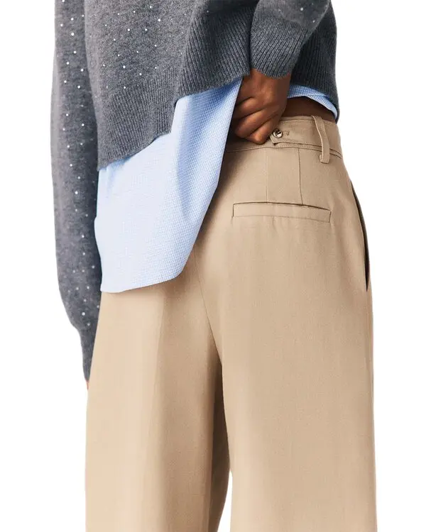 Maje Cotton Balloon Trousers - Mastic Beige