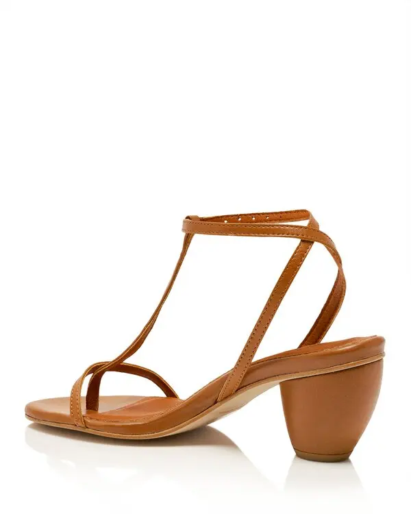 Free People La La Land Strappy Sandals - Tan Leather