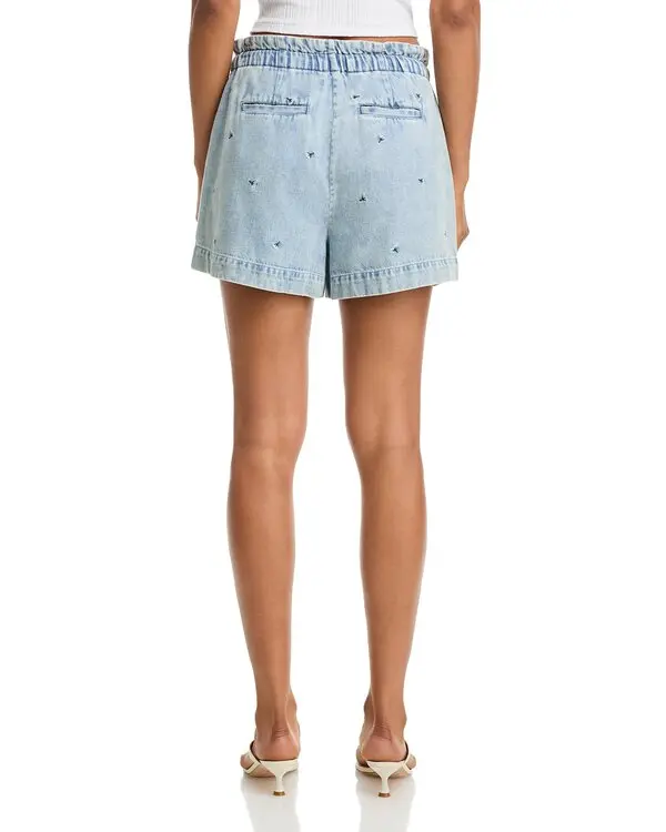 Rails Foster Embroidered Denim Shorts