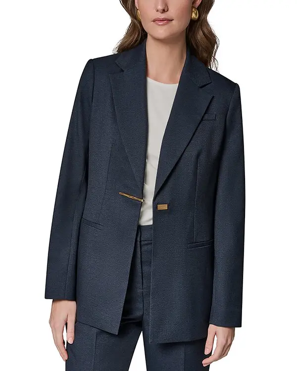 Donna Karan New York Notched Lapel Long Blazer