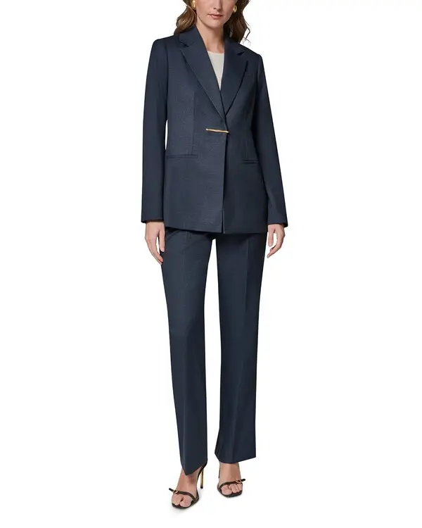 Donna Karan New York Notched Lapel Long Blazer