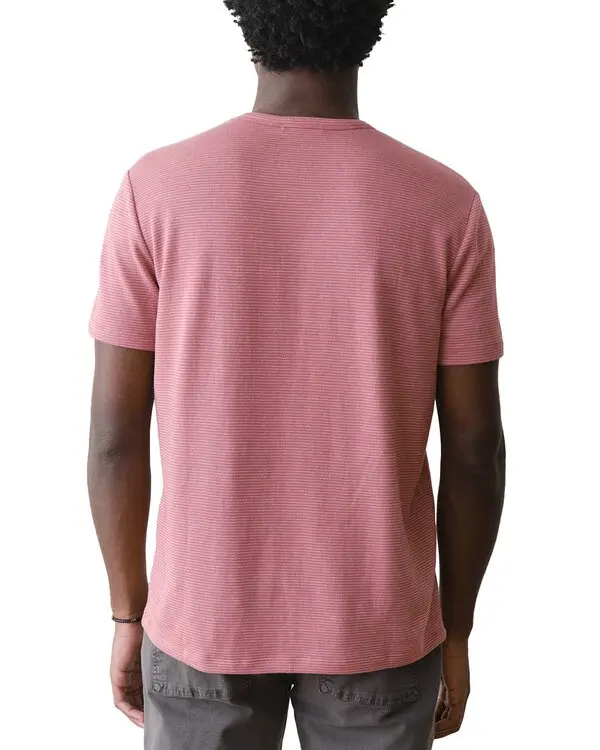 Marine Layer Signature Jacquard Crew Tee - Withered Rose