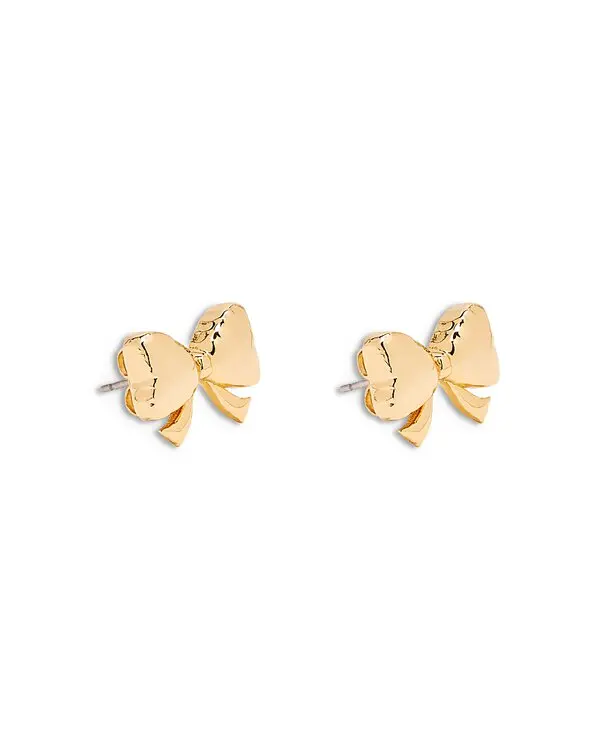 Marc Jacobs The Bow Stud Earrings - Light Antique Gold