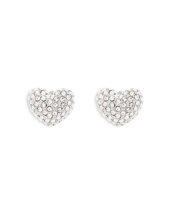 Marc Jacobs The Heart Pave Earrings - Silver/crystal