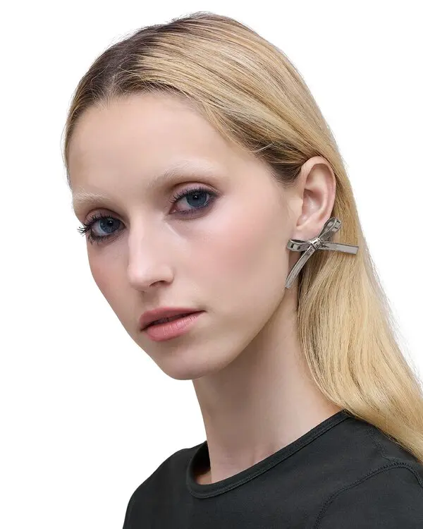Marc Jacobs The Lingerie Bow Earrings - Silver