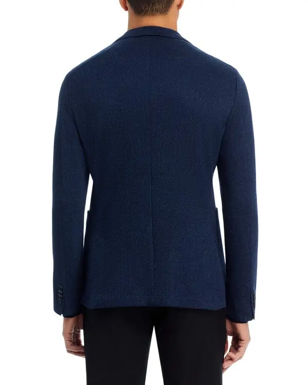 BOSS Hanry Jersey Herringbone Sport Coat - Dark Blue
