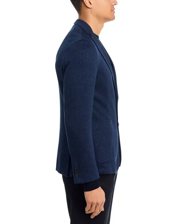 BOSS Hanry Jersey Herringbone Sport Coat - Dark Blue