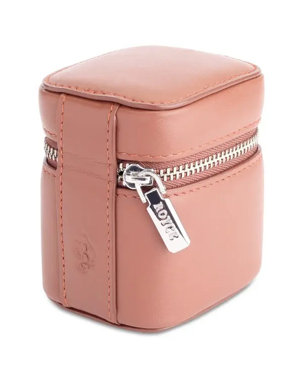 ROYCE NEW YORK International Travel Adapter & Leather Case - Tan