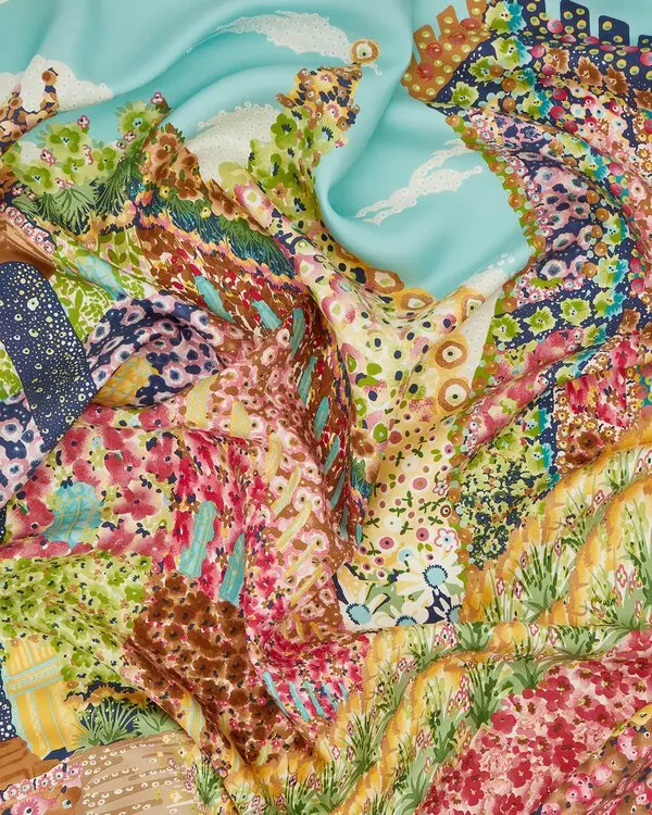 FERRAGAMO Palazzo Print Silk Scarf