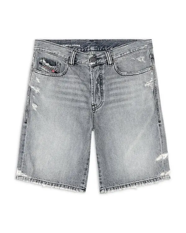 DIESEL® Regular Fit Denim Shorts - Black/denim