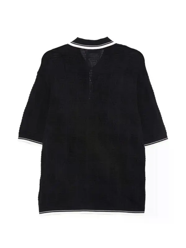 LANEUS Contrasting-trim Polo Shirt