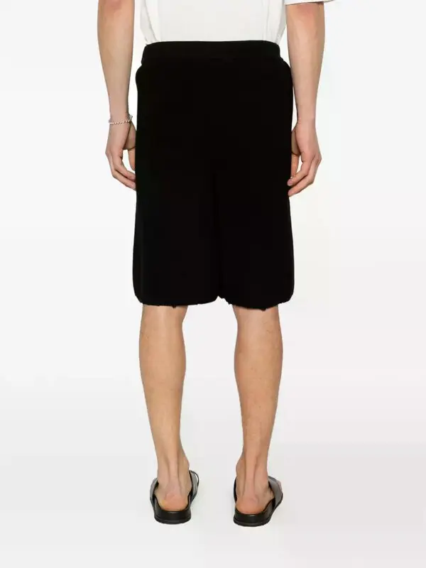 LANEUS Drawstring Raw-edge Shorts