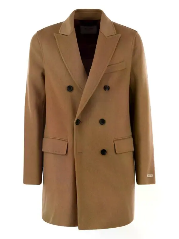 PALTO' Double-breasted Peak Lapels Coat