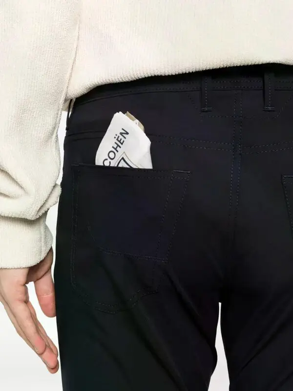 Jacob Cohen Logo-patch Trousers - Blue
