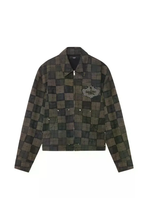 Amiri Checked Denim Jacket