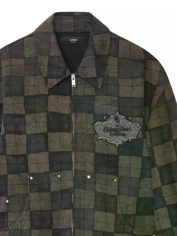 Amiri Checked Denim Jacket