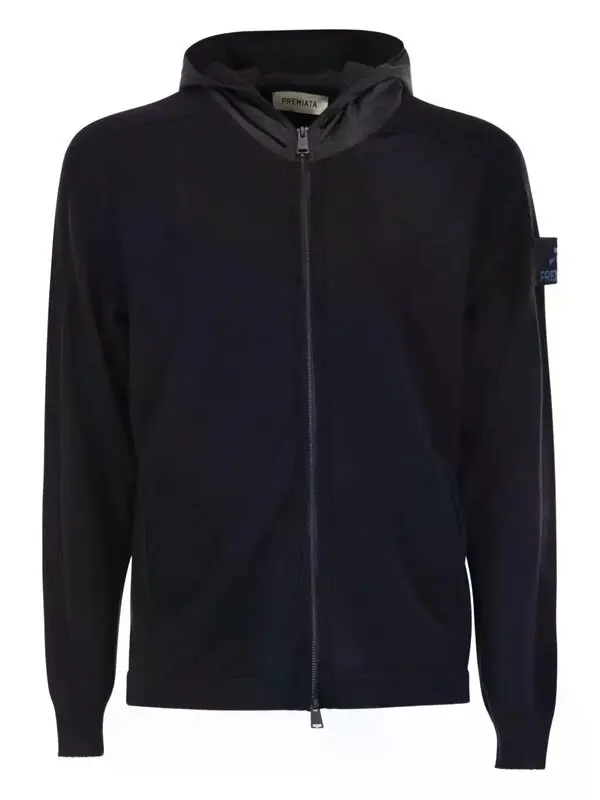 Premiata Logo-patch Hooded Cardigan