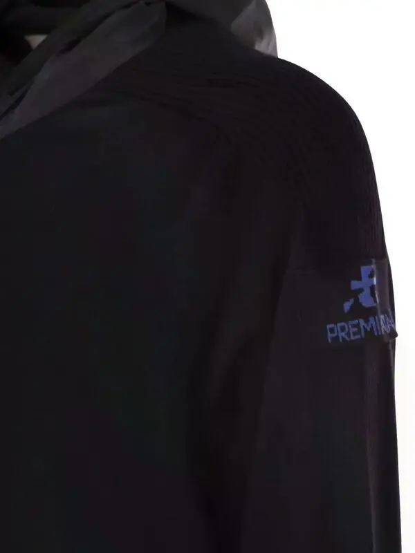 Premiata Logo-patch Hooded Cardigan