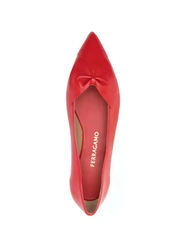 FERRAGAMO Bow Ballet Flats - Red